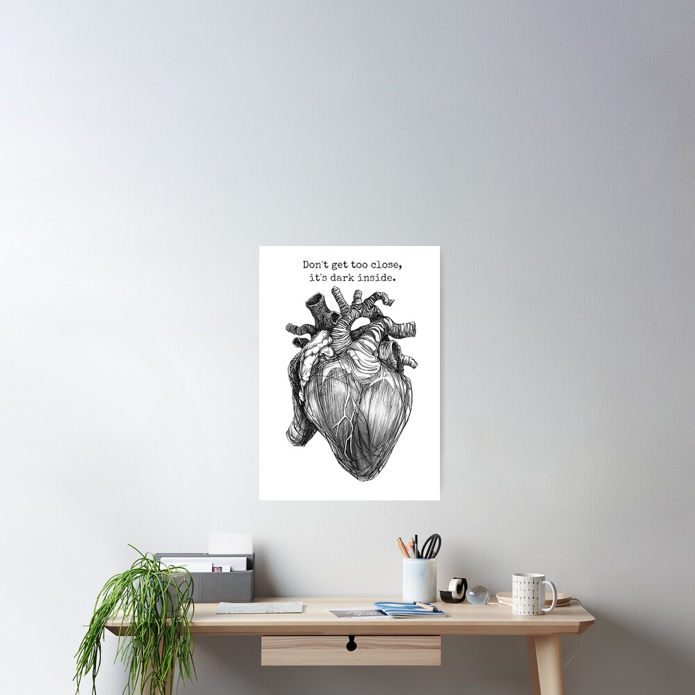 "it's dark inside" Poster by schmundy | Redbubble