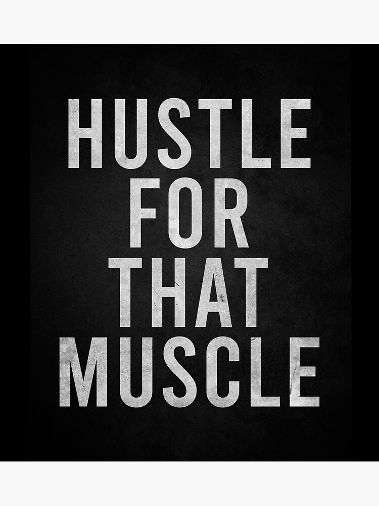 "Hustle For That Muscle - Gym Fitness Motivational quotes" Sticker for ...