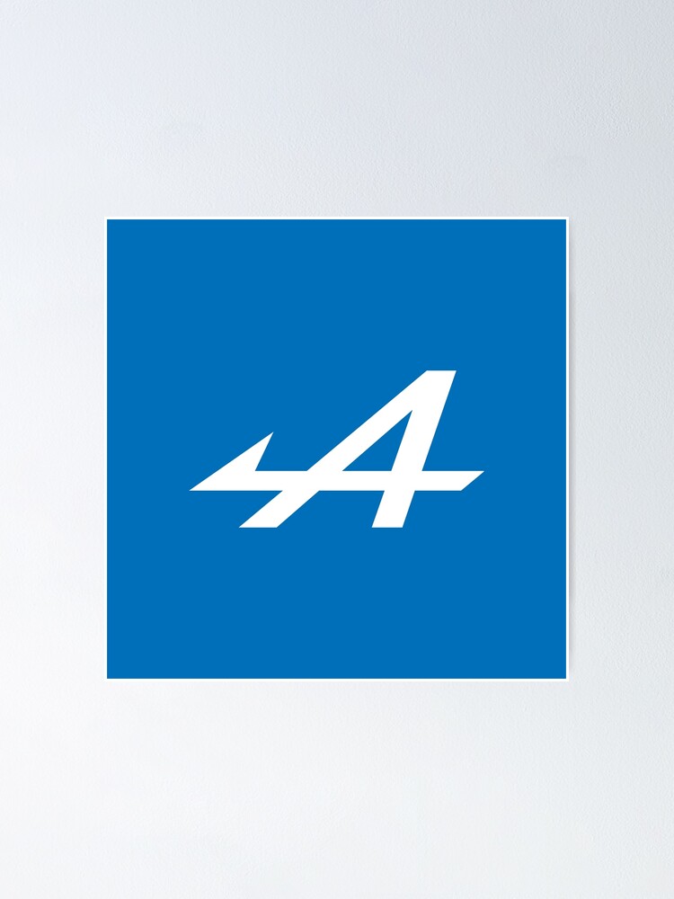 "Alpine F1 team logo - F1 2022 white-light blue" Poster for Sale by ...