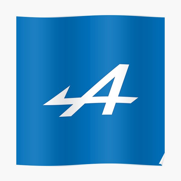 "Alpine F1 team logo - F1 2022 white-light blue" Poster for Sale by ...