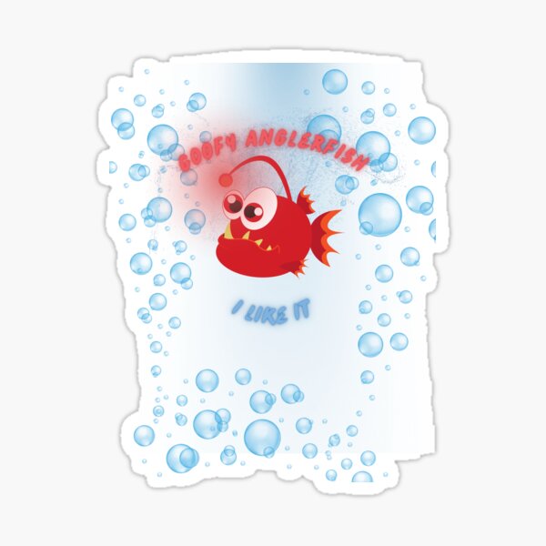 "GOOFY ANGLER FISH" Sticker for Sale by Studio-11 | Redbubble