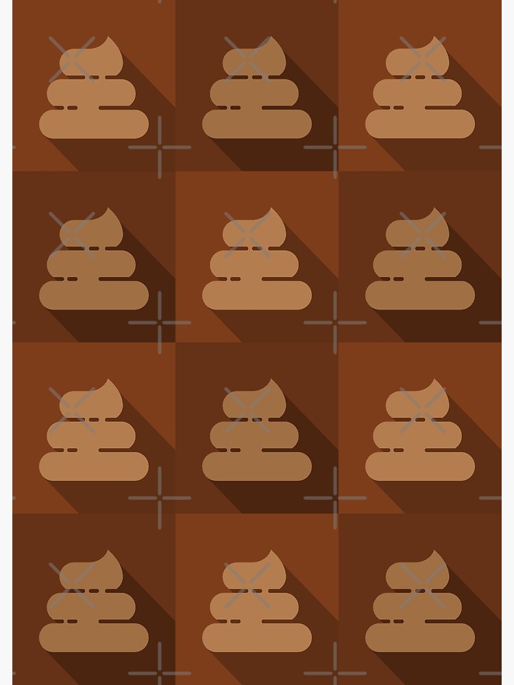 Impression photo « Icône Merde Poo Emoji Salle De Bains Symbole Drôle ...