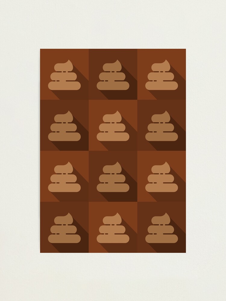 Impression photo « Icône Merde Poo Emoji Salle De Bains Symbole Drôle ...