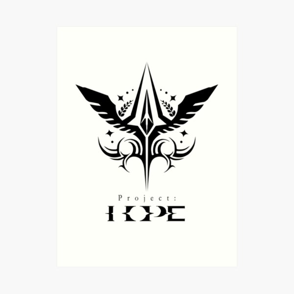 " Hololive Project:Hope Logo | IRyS | Project Hope Logo (BLACK)" Art ...