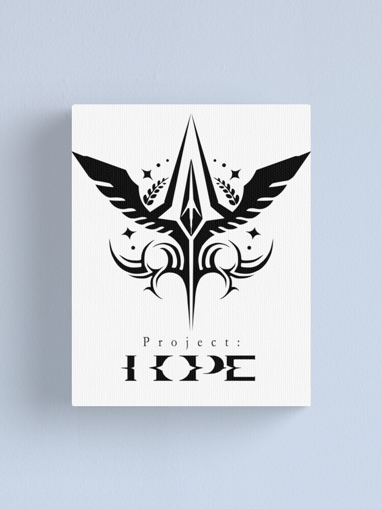 " Hololive Project:Hope Logo | IRyS | Project Hope Logo (BLACK)" Canvas ...