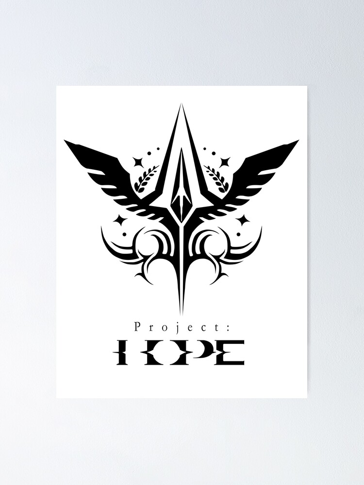 " Hololive Project:Hope Logo | IRyS | Project Hope Logo (BLACK)" Poster ...