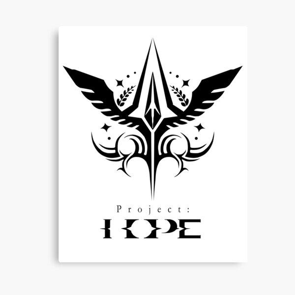 " Hololive Project:Hope Logo | IRyS | Project Hope Logo (BLACK)" Canvas ...