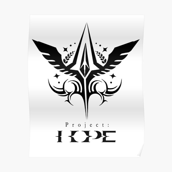 " Hololive Project:Hope Logo | IRyS | Project Hope Logo (BLACK)" Poster ...