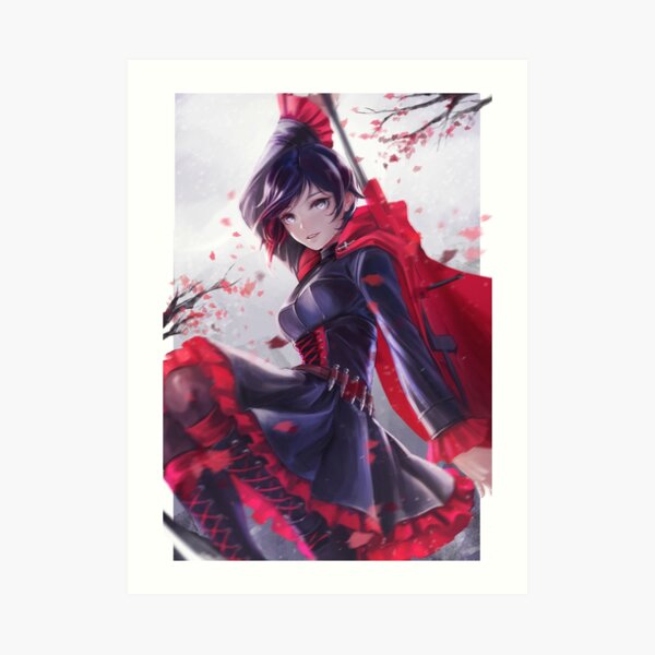 "RWBY Cute Anime Character - Rose Ruby RWBY 2" Art Print for Sale by ...