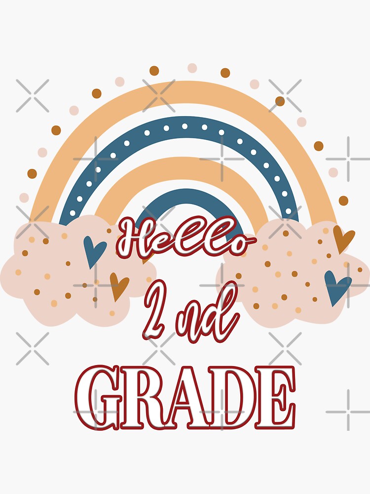 "Best Back To School 2nd Grade,2nd Grade Rainbow Idea " Sticker for ...
