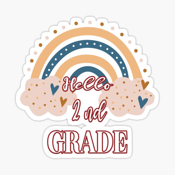 "Best Back To School 2nd Grade,2nd Grade Rainbow Idea " Sticker for ...