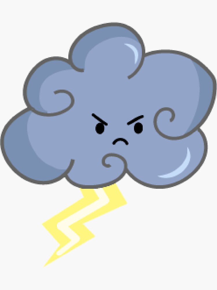 "Angry Thunder Cloud" Sticker for Sale by missakat7 | Redbubble