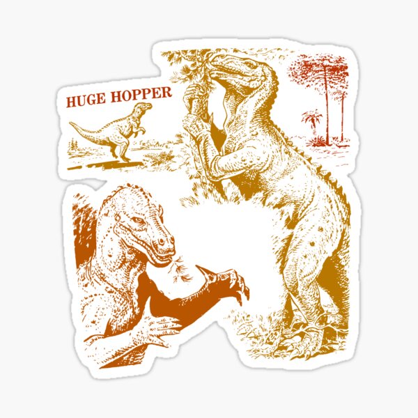 "Huge Hopper Iguanodon in fall colors" Sticker for Sale by MacSquiddles ...