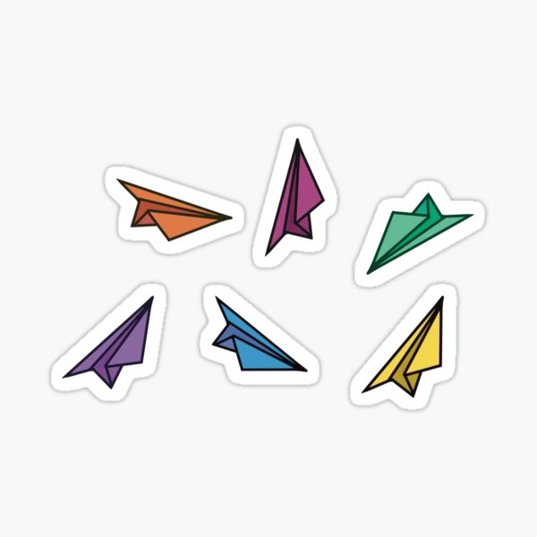 "Paper Airplane Pack" Sticker for Sale by Areej24 | Redbubble