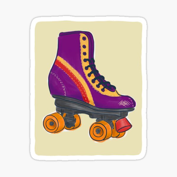 "Retro roller skate" Sticker for Sale by Indigoego | Redbubble