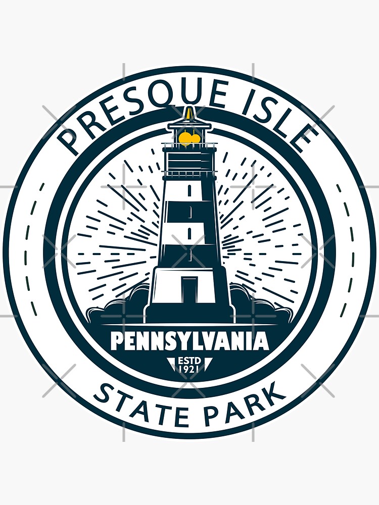 "Presque Isle State Park Pennsylvania Badge" Sticker for Sale by ...