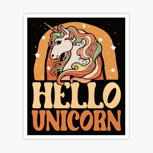 "hello unicorn - funny quote" Sticker for Sale by VichallanStudio ...