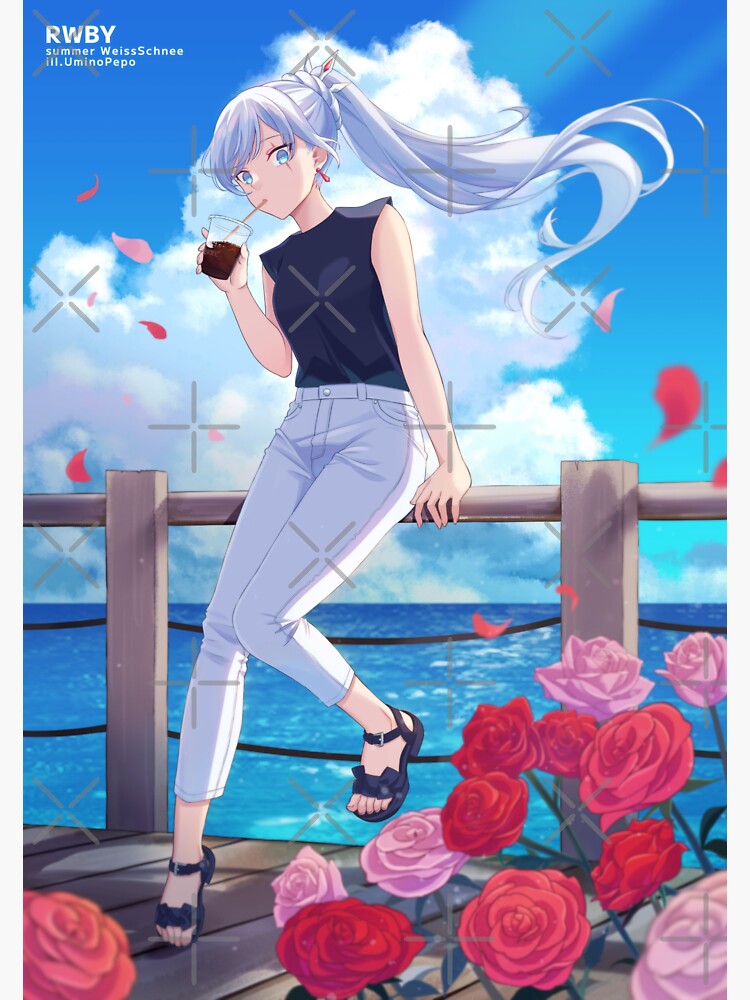 "RWBY Cute Anime Character - Weiss Schnee RWBY 1" Sticker for Sale by ...