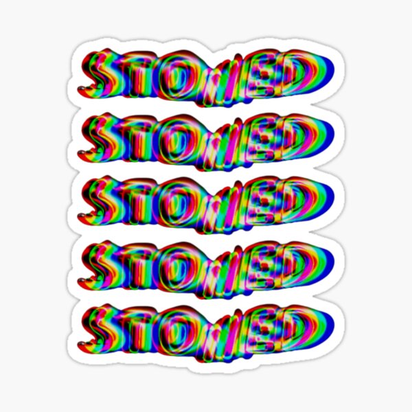 "Stoned" Sticker for Sale by BlueLunaria | Redbubble