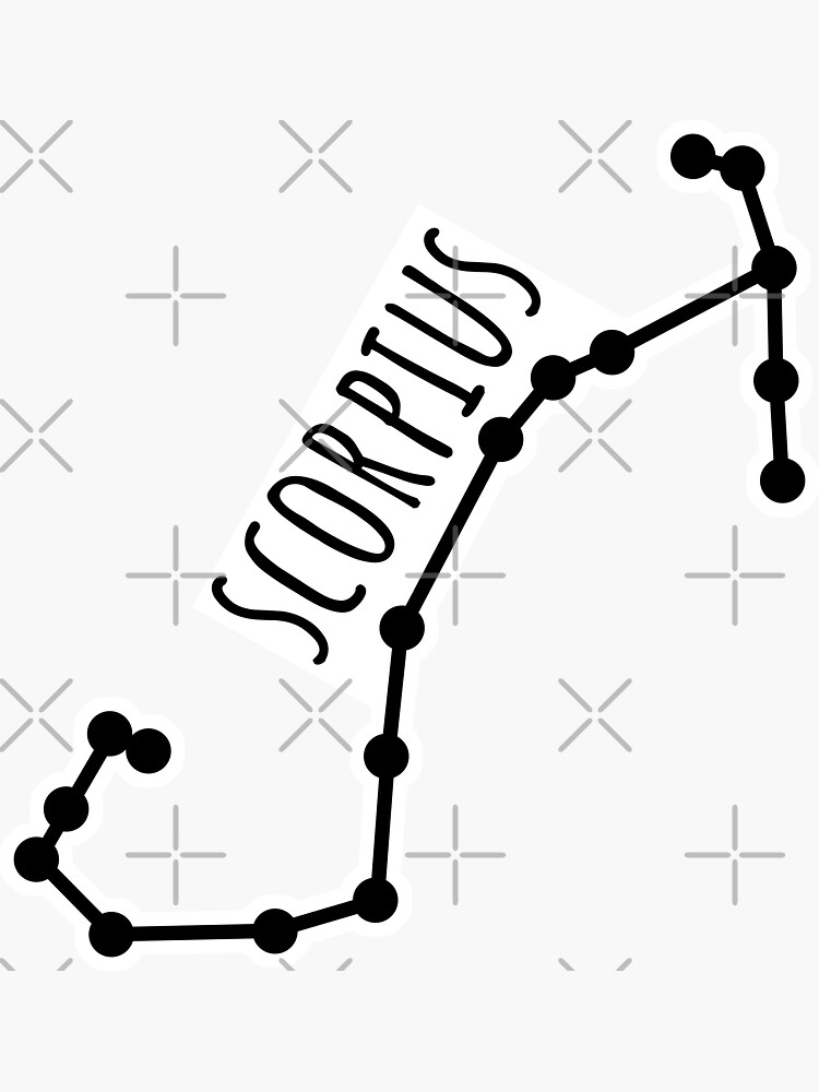"Scorpius Constellation (BLACK DESIGN)" Sticker for Sale by ...