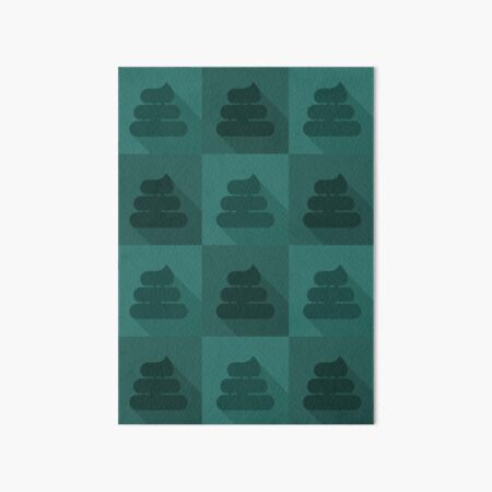 "Poop Icon Poo Emoji Bathroom Symbol Funny Pop Art Sign Teal 6" Art ...