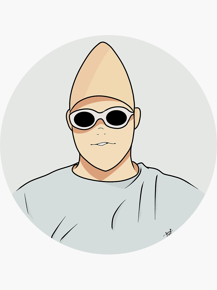 "Conehead" Sticker for Sale by Peanutbitter | Redbubble
