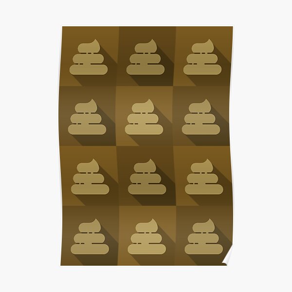 Poster « Merde Icône Poo Emoji Salle De Bains Symbole Drôle Pop Art ...