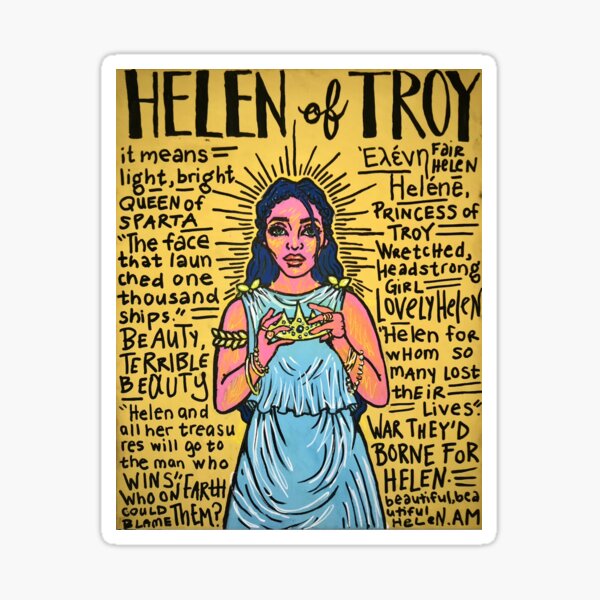 "Helen of troy" Sticker for Sale by alisayshello | Redbubble