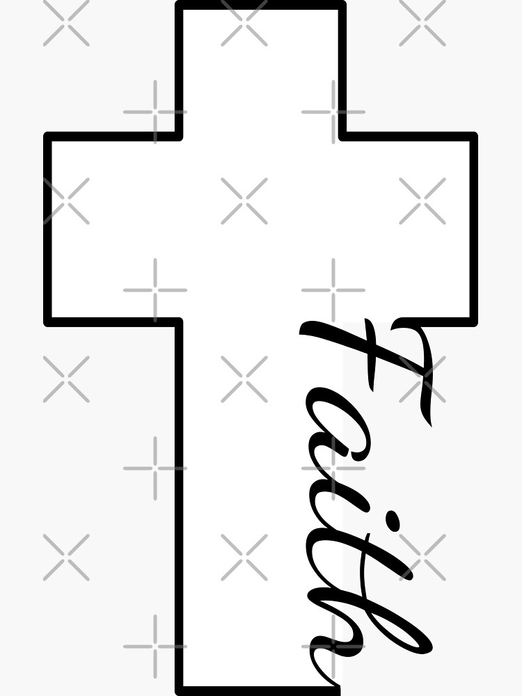 "Faith Cross | Christian Cross | Faith Symbol" Sticker for Sale by ...