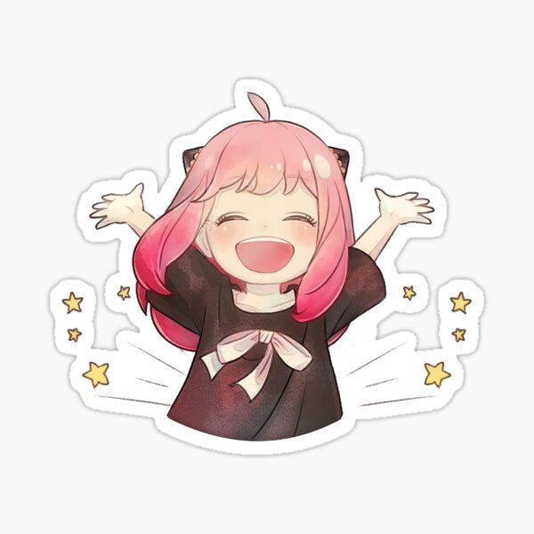 "Anya being cute" Sticker for Sale by Yivel | Redbubble
