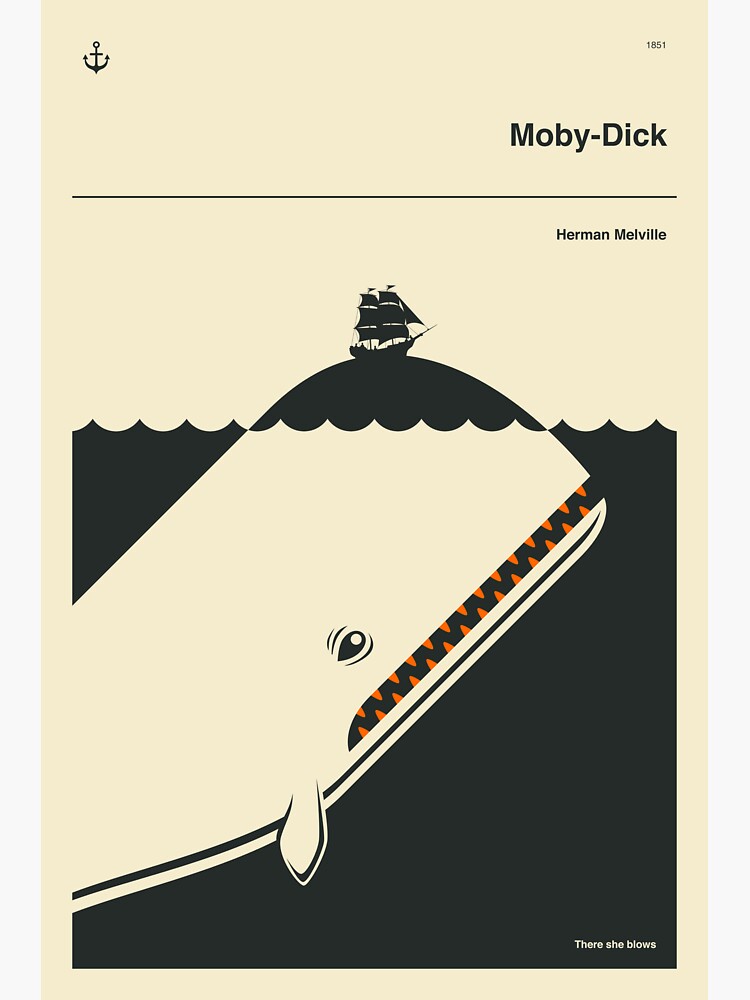 "MOBY-DICK" Sticker for Sale by JazzberryBlue | Redbubble