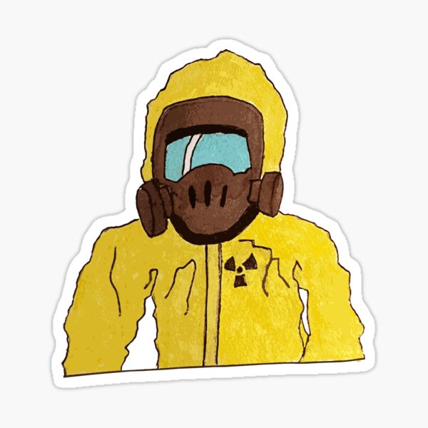 "hazmat suit guy sticker" Sticker for Sale by GrapeSlushy24 | Redbubble