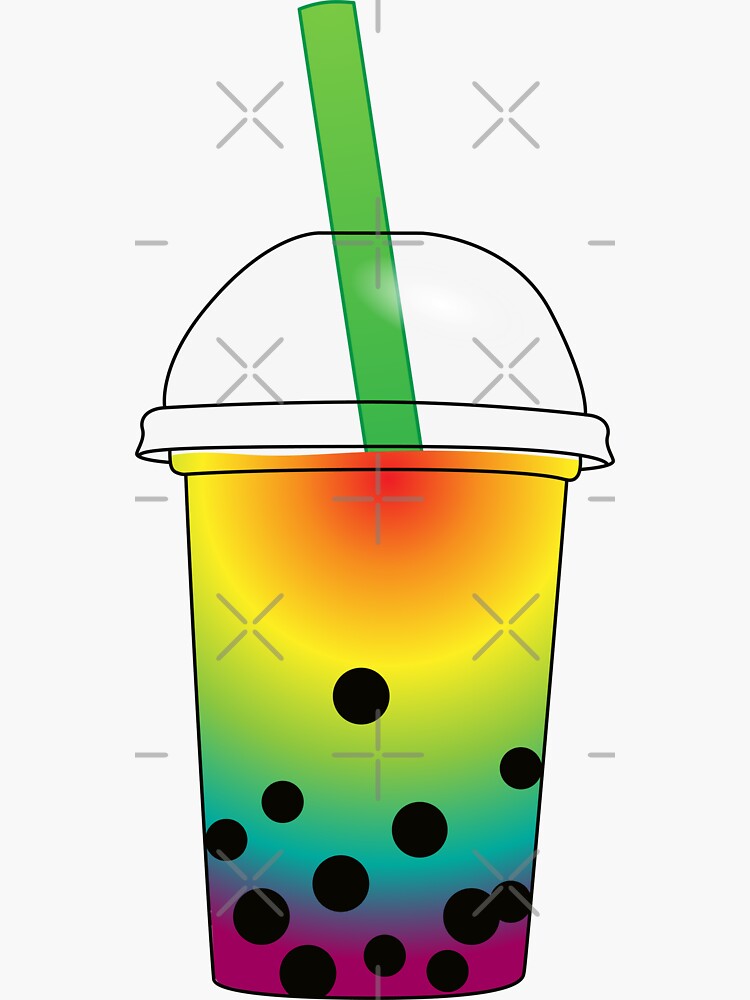 "Gay Boba (Green Straw)" Sticker for Sale by ziafrazier | Redbubble
