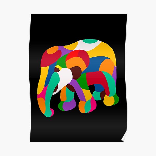 "World Elephant day 2022 celebration. Cute baby elephant Art" Poster ...