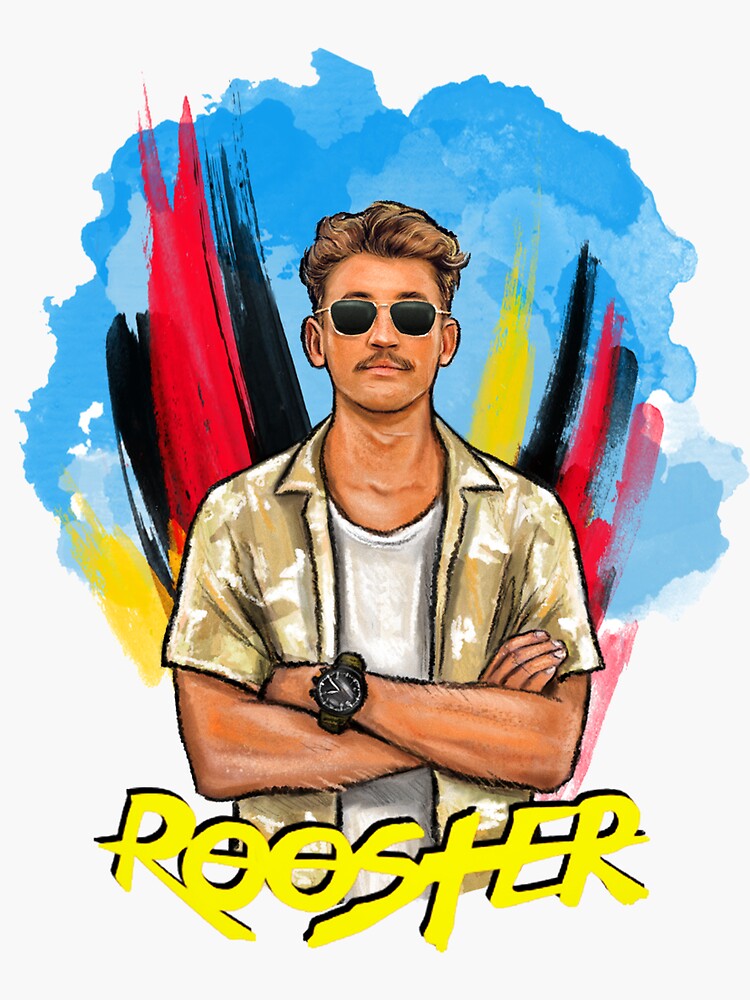 "Top Gun Maverick Rooster Hawaiian shirt and sunglasses edition" Sticker for Sale by pohjanneito ...