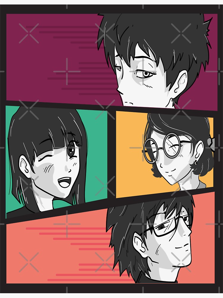 "Chilling Anime Boy" Sticker for Sale by Bellla-m | Redbubble