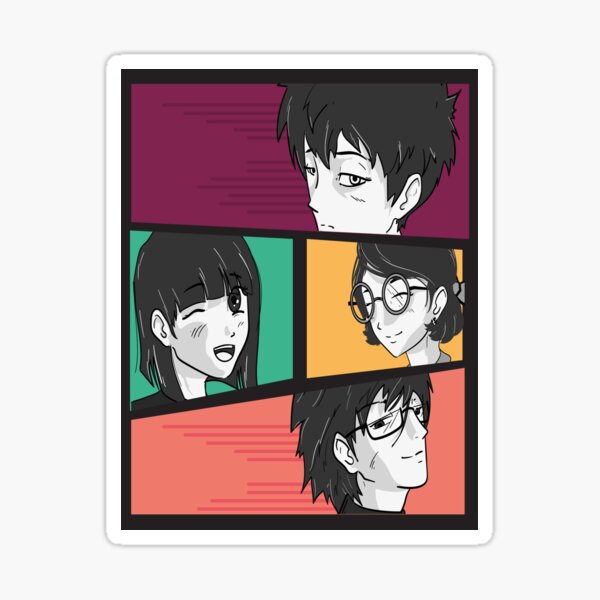 "Chilling Anime Boy" Sticker for Sale by Bellla-m | Redbubble