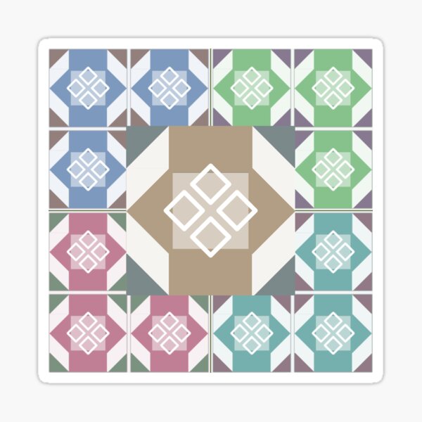 "Geometric Repeating Pattern Block" Sticker for Sale by digione2 ...