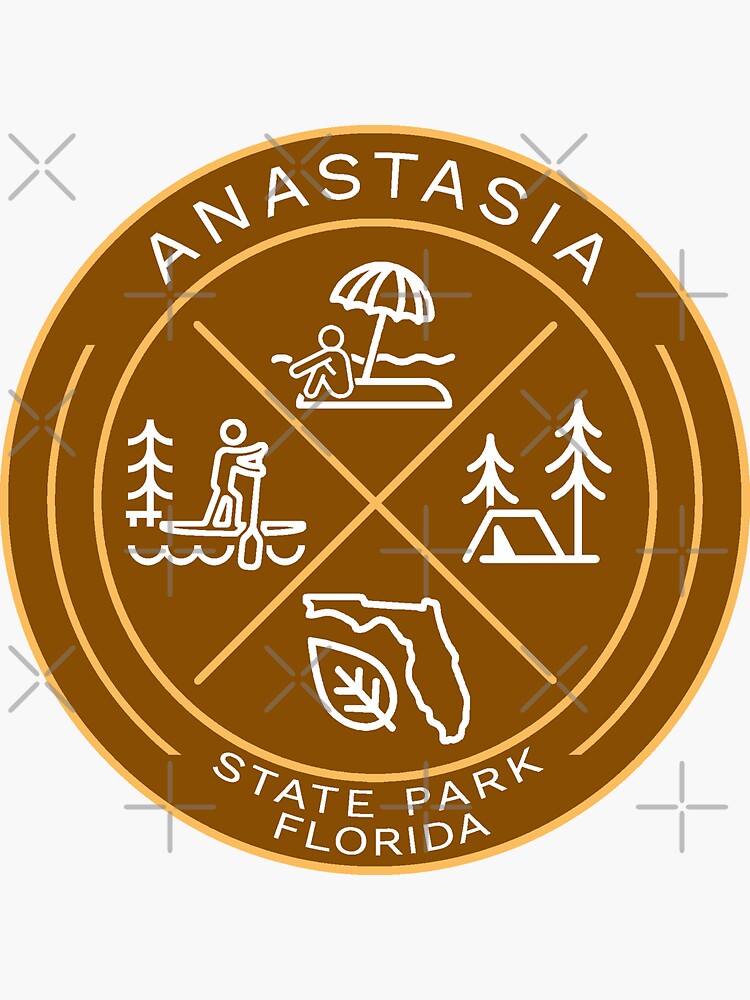 "Anastasia State Park Heraldic Logo" Sticker for Sale by VanyaKar ...