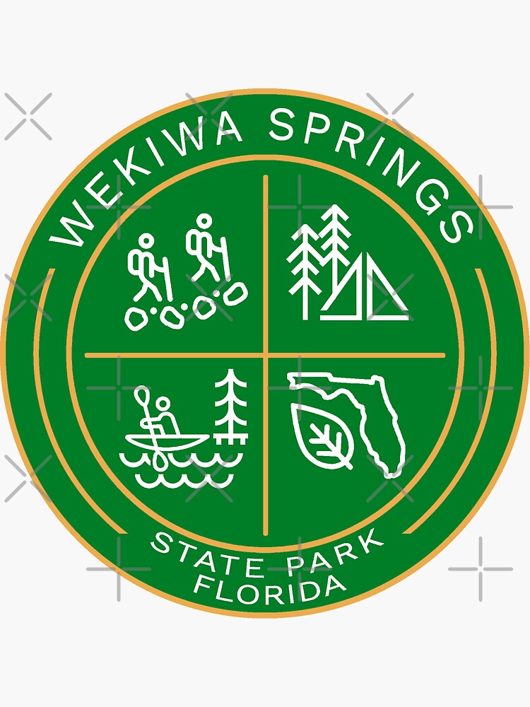 "Wekiwa Springs State Park Heraldic Logo" Sticker for Sale by VanyaKar ...