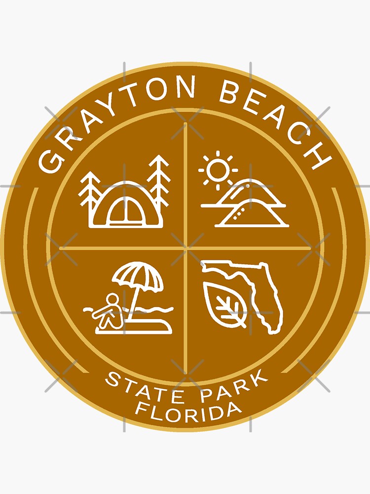 "Grayton Beach State Park Heraldic Logo" Sticker for Sale by VanyaKar ...