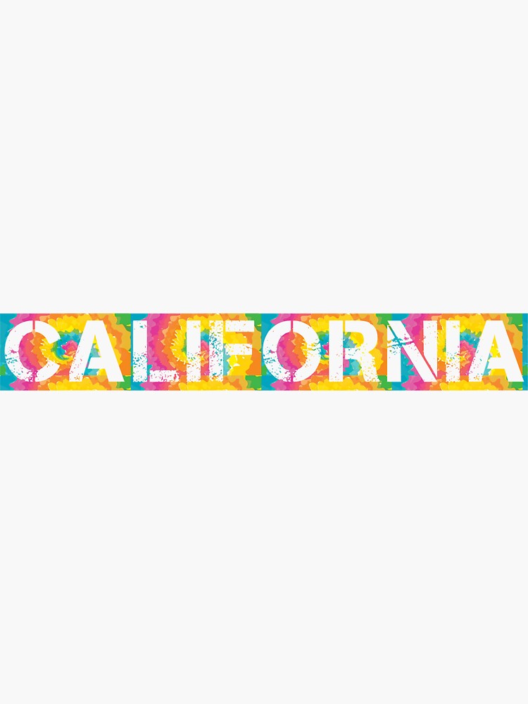 "CALIFORNIA Beatiful style letters with summer colors" Sticker for Sale ...