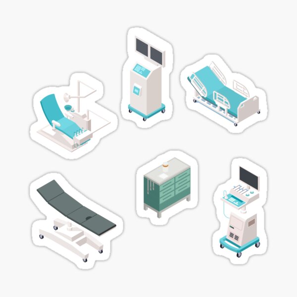 "Hospital Medical Equipment Sticker Pack" Sticker for Sale by ...