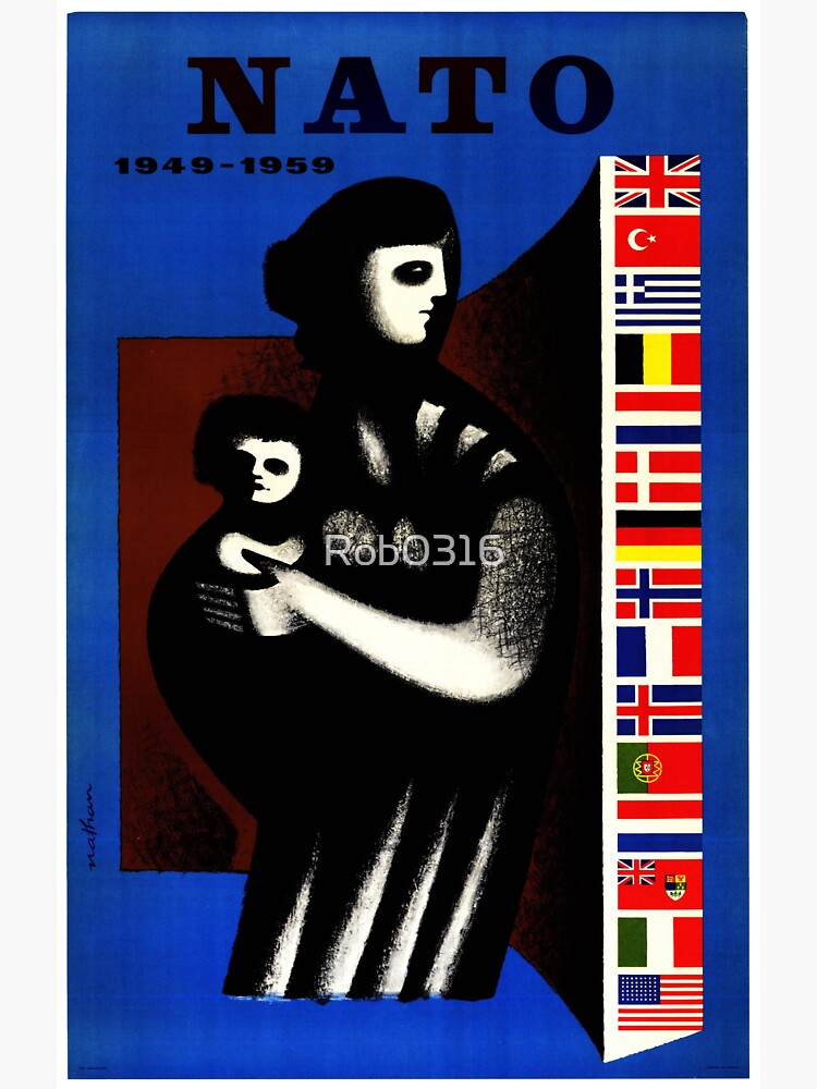 "NATO 10th Anniversary European Propaganda Poster" Sticker for Sale by ...