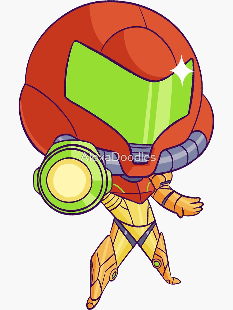 "Samus Metroid TOON" Sticker for Sale by AlexaDoodles | Redbubble