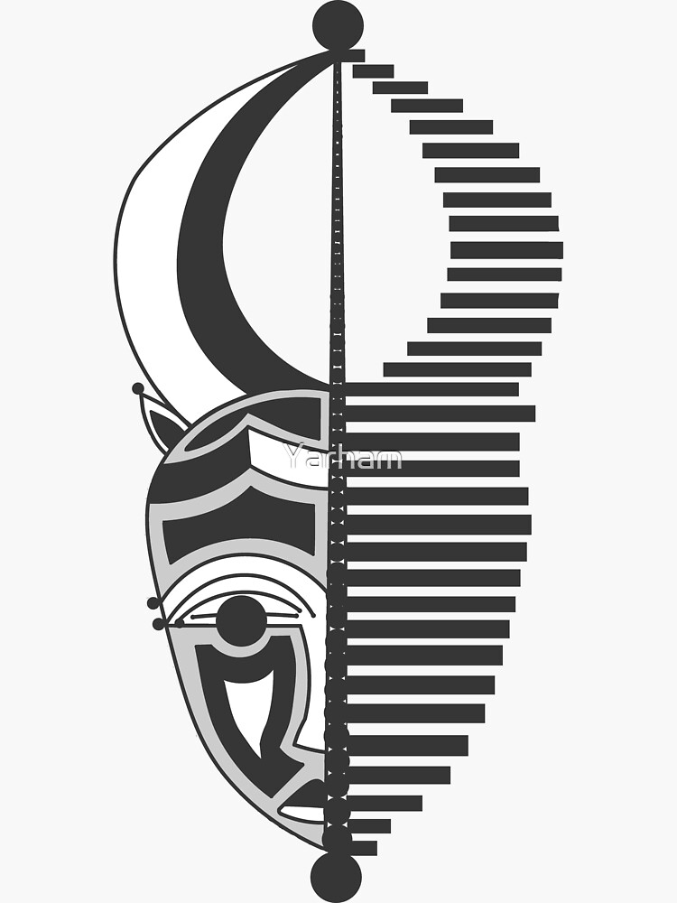 "Shadow Mask" Sticker for Sale by Yarham | Redbubble