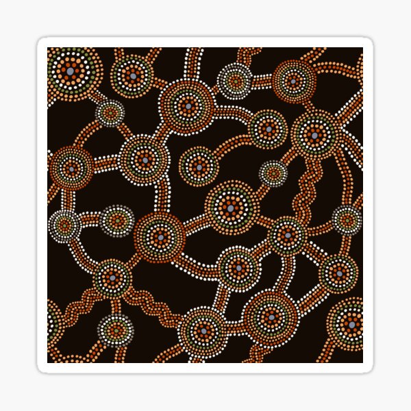 "Authentic Aboriginal art " Sticker for Sale by aliviralmoon | Redbubble