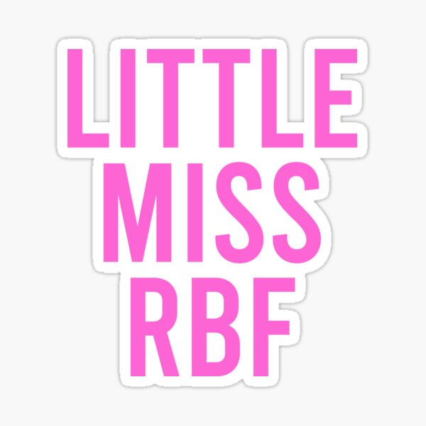 "Little Miss RBF - Pink" Sticker for Sale by jillhenriques | Redbubble