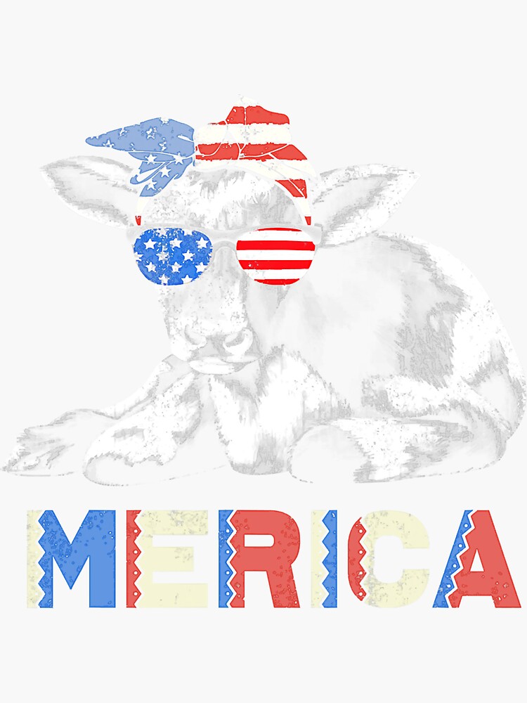 "Cow Mooey Toungue Out America Independence Day 28 Cows Heifer Daisy ...