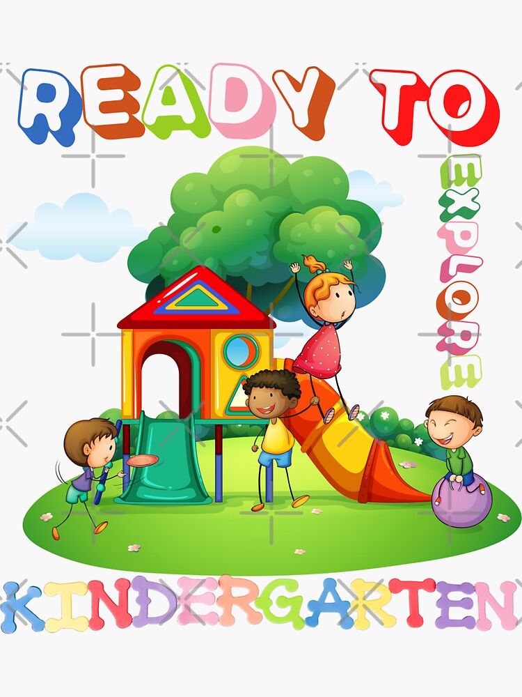 "ready to explore kindergarten" Sticker for Sale by mariano92 | Redbubble